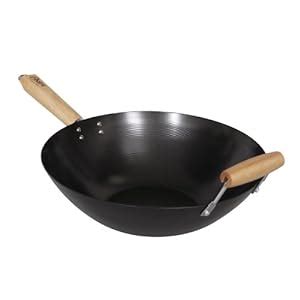 Gibson Oster Grand Wok 14-Inch Wok with Wooden Handle: Amazon.co.uk ...