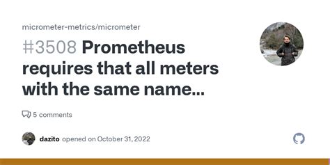 Prometheus Requires That All Meters With The Same Name Have The Same Set Of Tag Keys · Issue