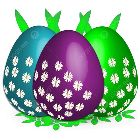 Colored Easter Eggs Vector Png Images Colorful Easter Eggs 3d Vector