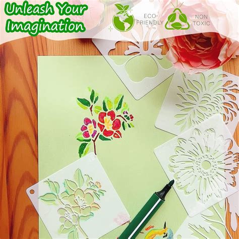 Plantillas Para Pintura 60 Plantillas Reutilizables De 3 X 3 Pulgadas