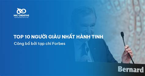 Top 10 người giàu nhất hành tinh năm 2024