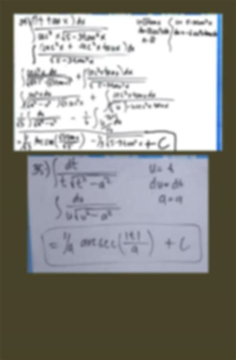 SOLUTION Integration By INVERSE TRIGO Substitution SEATWORK Studypool