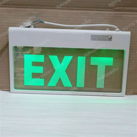 Jual Lampu Exit Led Transparan Jakarta Pusat Agung Lestari Listrik Tokopedia
