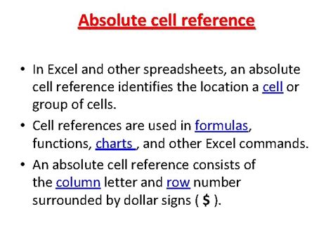 Absolute Cell Reference In Excel And Other Spreadsheets