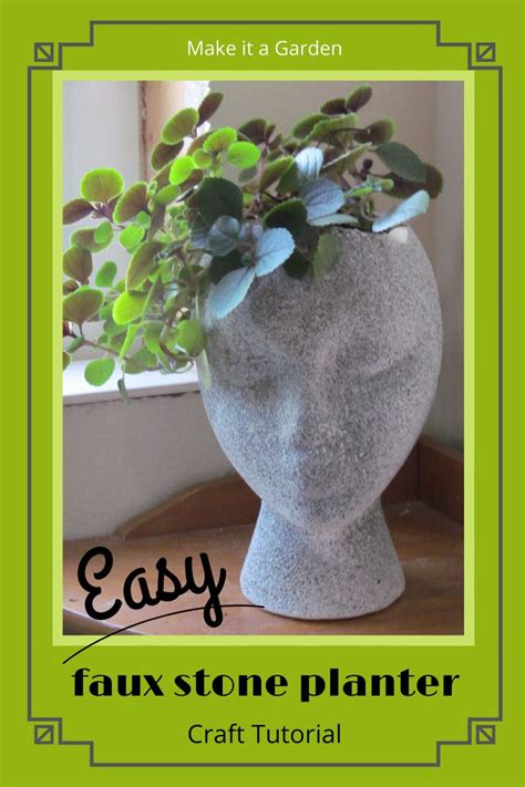 Show Off Your Houseplants With This Unique And Artsy Styrofoam Planter Garden Crafts Diy Head