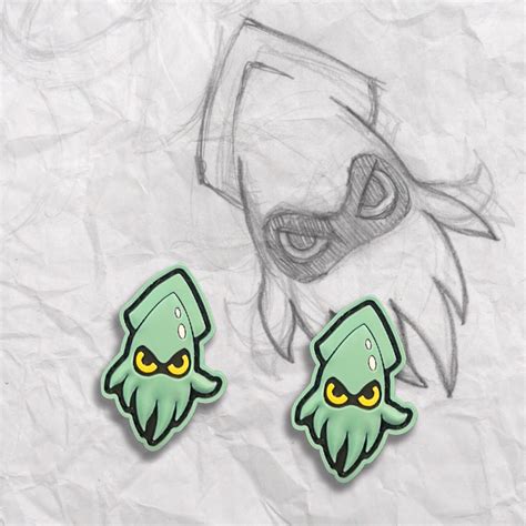 Grumpy Green Squid Pvc Patch Set Grumpy Pencil