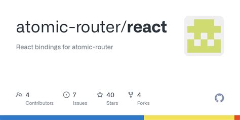 GitHub Atomic Router React React Bindings For Atomic Router