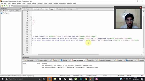 row major and coloum major in c youtube