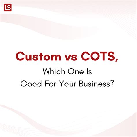 Custom Vs Cots What Fits Well In Logiciel Solutions