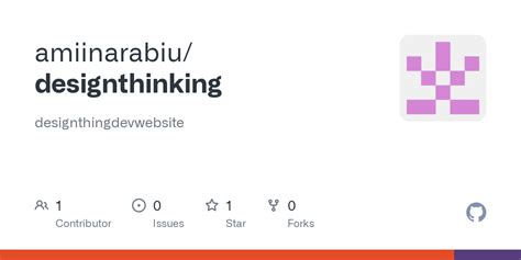 Github Amiinarabiudesignthinking Designthingdevwebsite