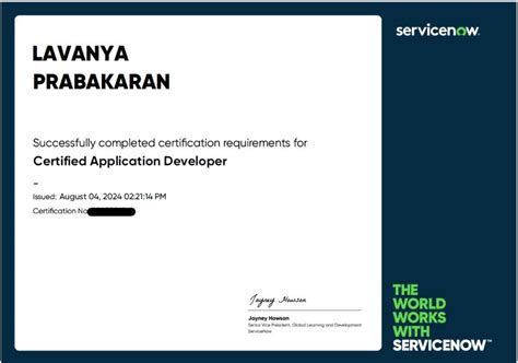 Lavanya Prabakaran On Linkedin Servicenowcertification