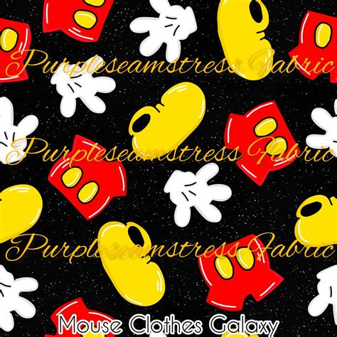 Mouse Clothes Galaxy Fabric Purpleseamstress Fabric