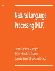 Understanding Natural Language Processing Nlp And Its Course Hero