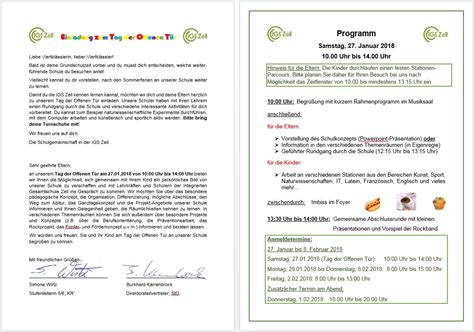Tag der offenen Tür Integrierte Gesamtschule Zell Mosel