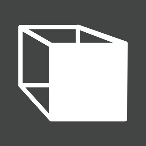 Cube Glyph Inverted Icon Vector Art At Vecteezy