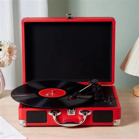 Goka Rp01 წითელი ვინტაჟური ფირსაკრავი Vinyl Ge მუსიკალური ვინილები ფირფიტები