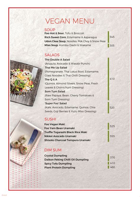 Menu Of Foo Brigade Road Bangalore Dineout Discovery