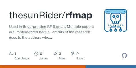 Github Thesunrider Rfmap Used In Fingerprinting Rf Signals Multiple Papers Are Implemented