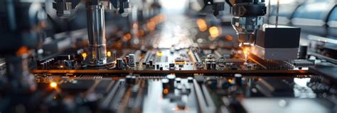 A Circuit Board Manufacturing Line With Machines Precisely Placing And Soldering Tiny Electronic