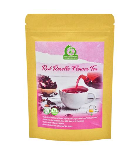 Red Roselle Flower Tea Red Sorrel Hibiscus Sabdariffa L 36 Teabags