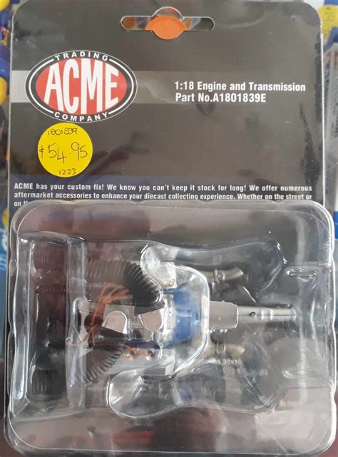 Acme Plastic Model Engines 118th Scale 427 Socs Drag Engine And Transmission 1801839 Mr