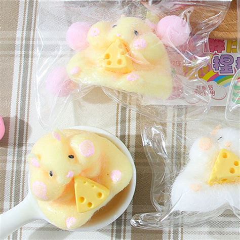 Bgzleu 2pcs Squishy Squeeze Toy Set 1 Slow Rising Stress Hamster And4 6 Relief Balls For Hand