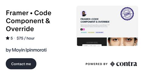Framer • Code Component And Override By Moyin Ipinmoroti