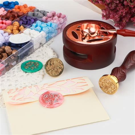 왁스 씰 스탬프 나무 손잡이 용해로 스푼 Diy 청첩장 카드용 빈 보관함 공예 장식 제작 도구 Aliexpress