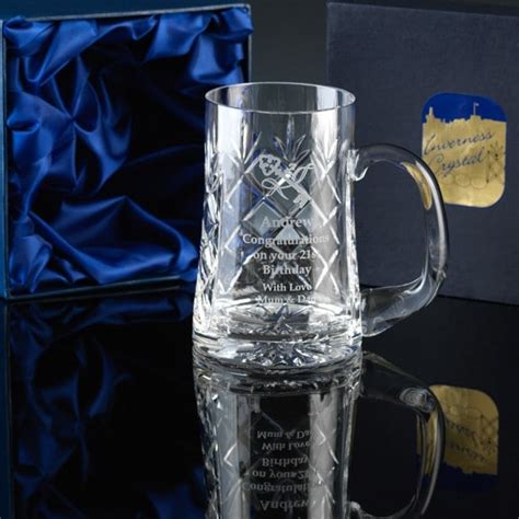 Crystal Pint Tankard Engraved Bobs Locks