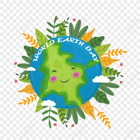 녹색 식물 일러스트 만화 세계 지구의 날입니다 물 프로모션 배너 Png 일러스트 무료 다운로드 Lovepik