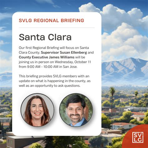 Regional Briefing Roundtable Santa Clara County Silicon Valley