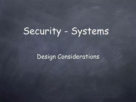 PPT Security Systems PowerPoint Presentation Free Download ID 1443830