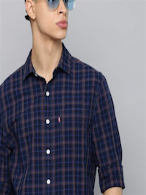 Buy Levis Men Slim Fit Tartan Checks Opaque Pure Cotton Casual Shirt