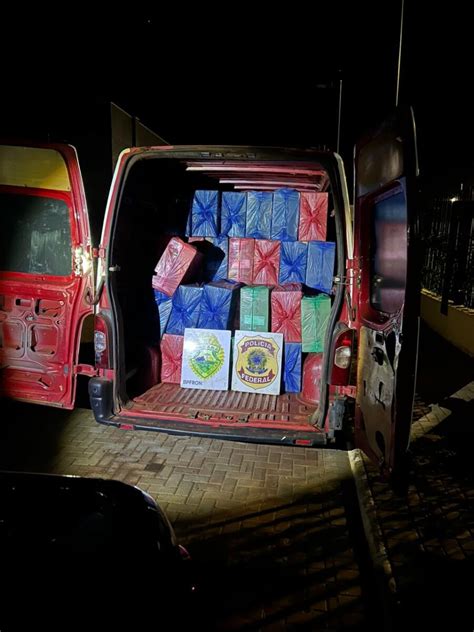 Bpfron E Polícia Federal Apreendem Caminhão Carregado Com Cigarros