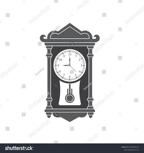 Illustration Vintage Wall Clock Vector Art Stock Vector Royalty Free