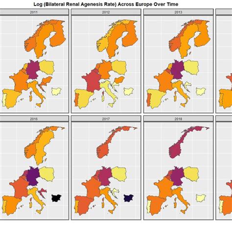 Colorplane Bivariate Time Sequential Map Graph Of Log Bilateral Renal