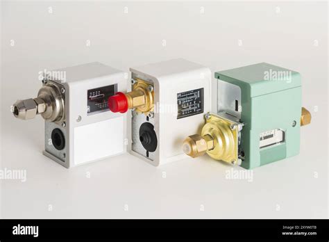 Three Pressure Switch In The Pipeline For Monitoring And Balancing The Pressure In The Pipeline
