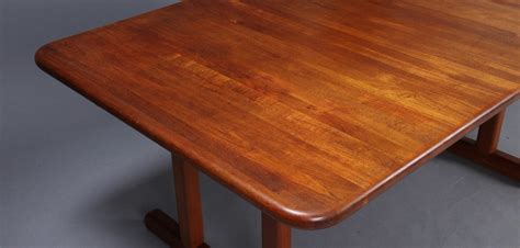 Impressive Huge Solid Teak Pedestal Based Dining Table With 2 Self S