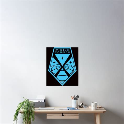 vigilo confido xcom logo poster for sale by garyeffcoat redbubble