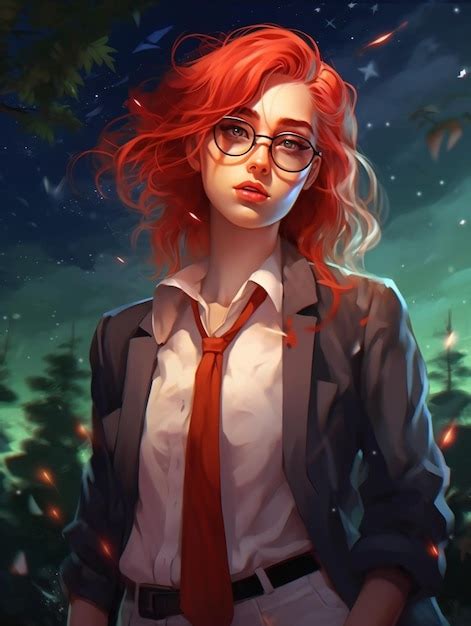 Premium Photo Masterpiece Realistic Best Quality Purah Red Glasses