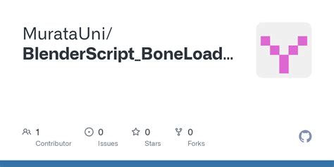 GitHub MurataUni BlenderScript BoneLoader