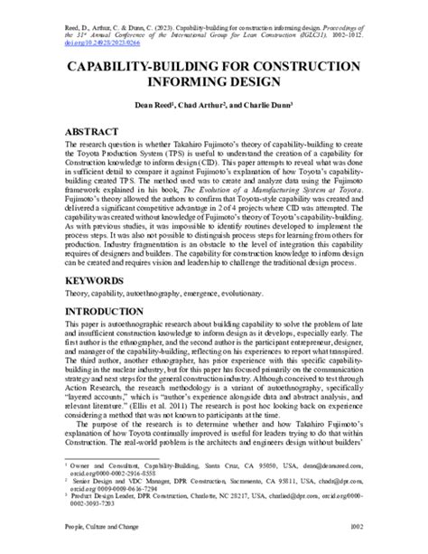 Pdf Construction Knowledge Capability Development