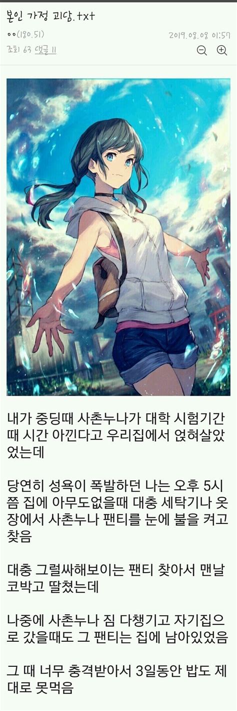 사촌누나 팬티로 딸 치려던 디시인 유머 움짤 이슈 에펨코리아