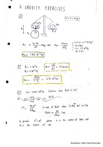 Topic 6 Gravity Solved Exercises Pdf