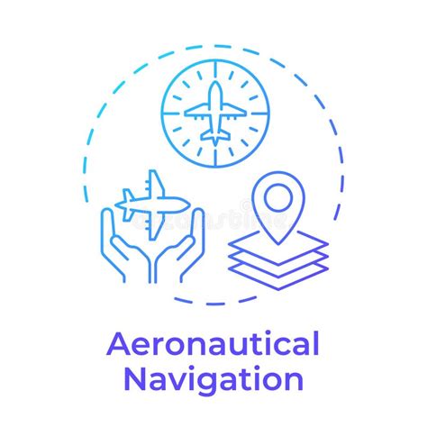 Aeronautical Navigation Blue Gradient Concept Icon Stock Illustration Illustration Of Vector