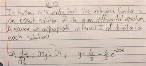 Solved La In Problems 11 14 Verify That The Indicated