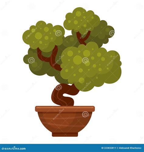 Bonsai Decorative Small Tree Growing In Container Japanese Tree