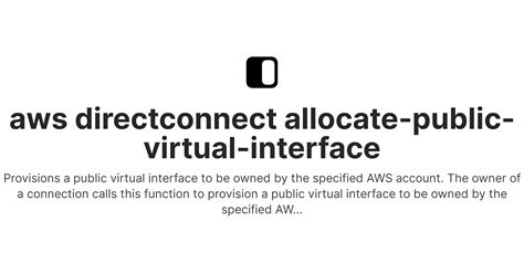 Aws Directconnect Allocate Public Virtual Interface Fig