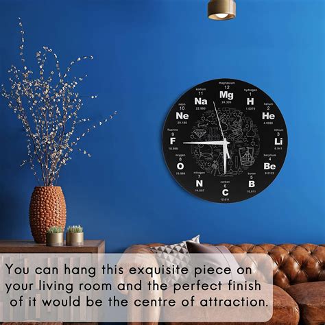 Periodic Table Of Elements Wall Art Chemical Symbols Wall Clock