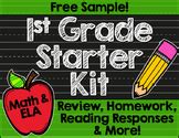 Free First Grade Back To School Printables Math And Ela By Primary Pearls